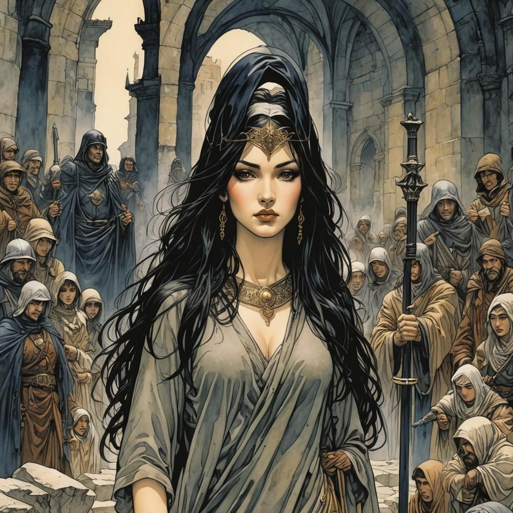 Grimdark by Milo Manara - AI Generated Artwork - NightCafe Creator