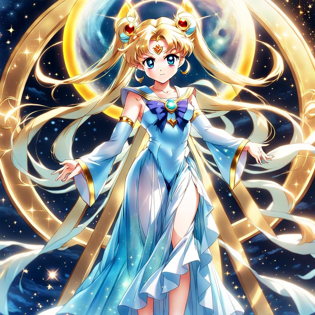Usagi aka Serena Tsukino (Sailor Moon) as a Divine Goddess! - AI ...