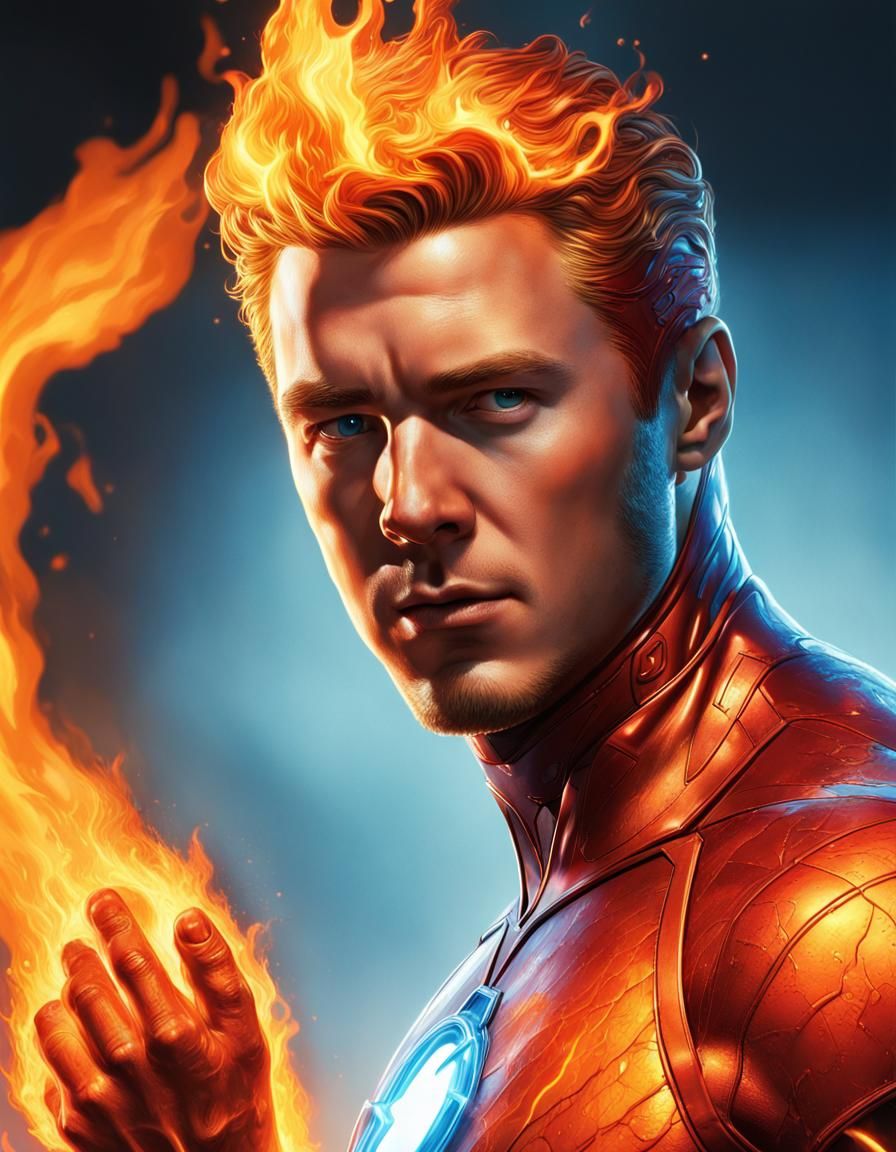 Marvel the human torch - AI Generated Artwork - NightCafe Creator