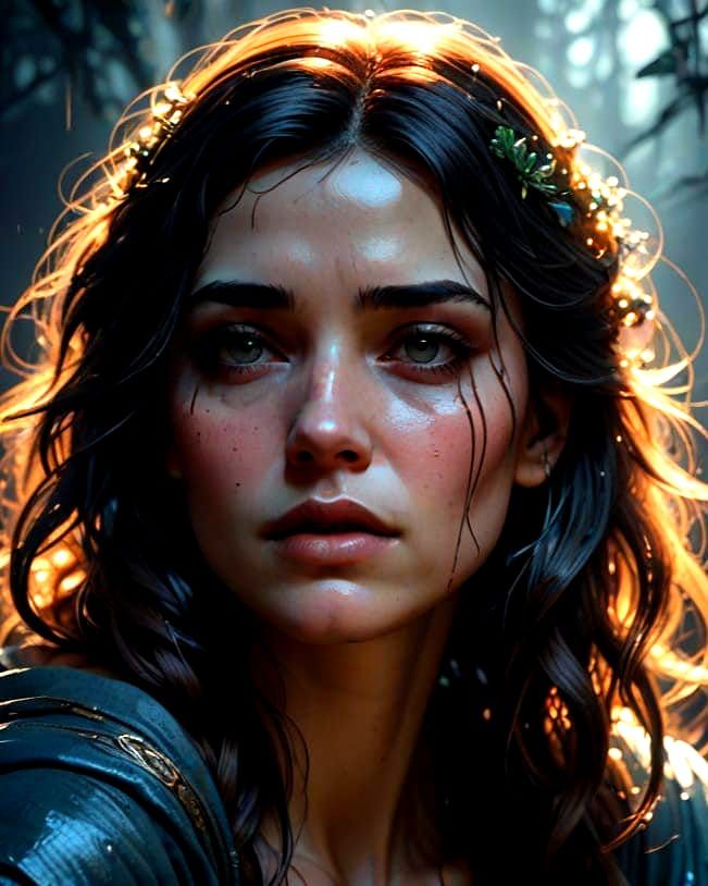 Light & Shadow - Empathetic Portrait in Triadic Colors