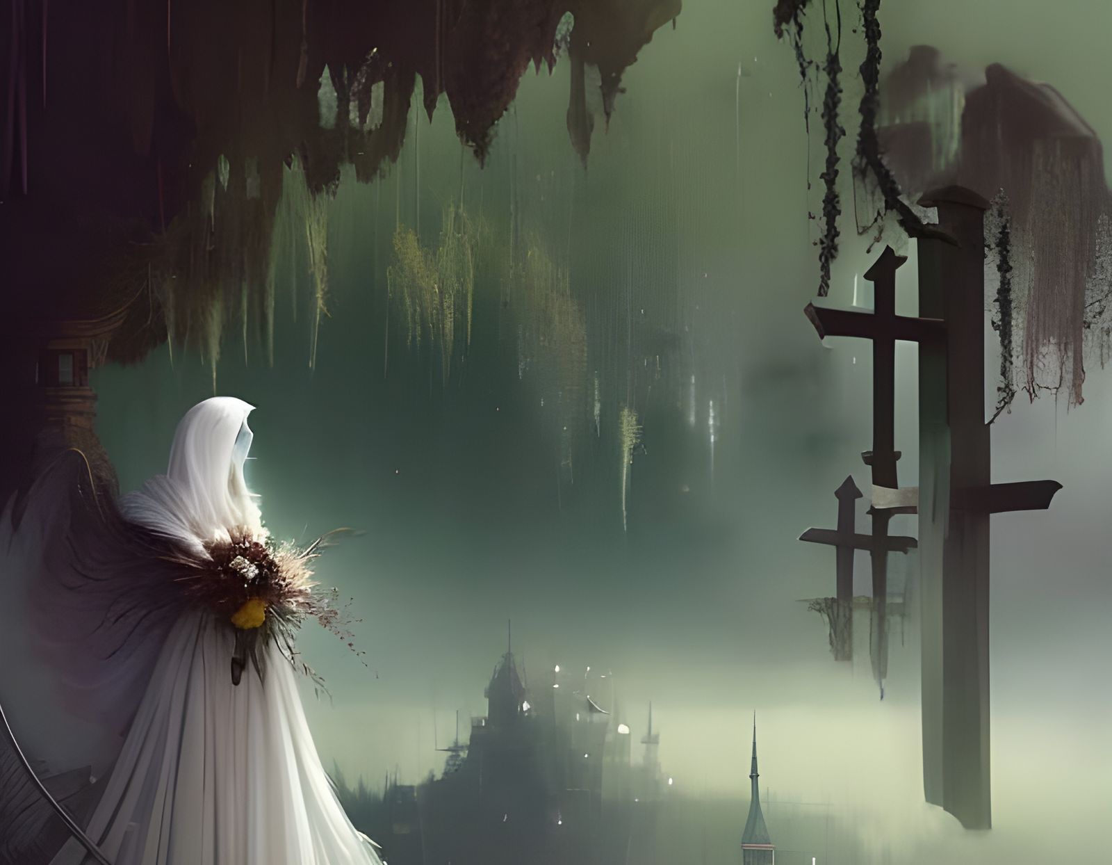 Ghost bride - AI Generated Artwork - NightCafe Creator