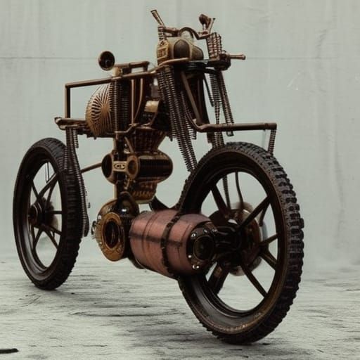 Design an Iron Stallion, a medieval steampunk inspired Motorcycle - AI ...