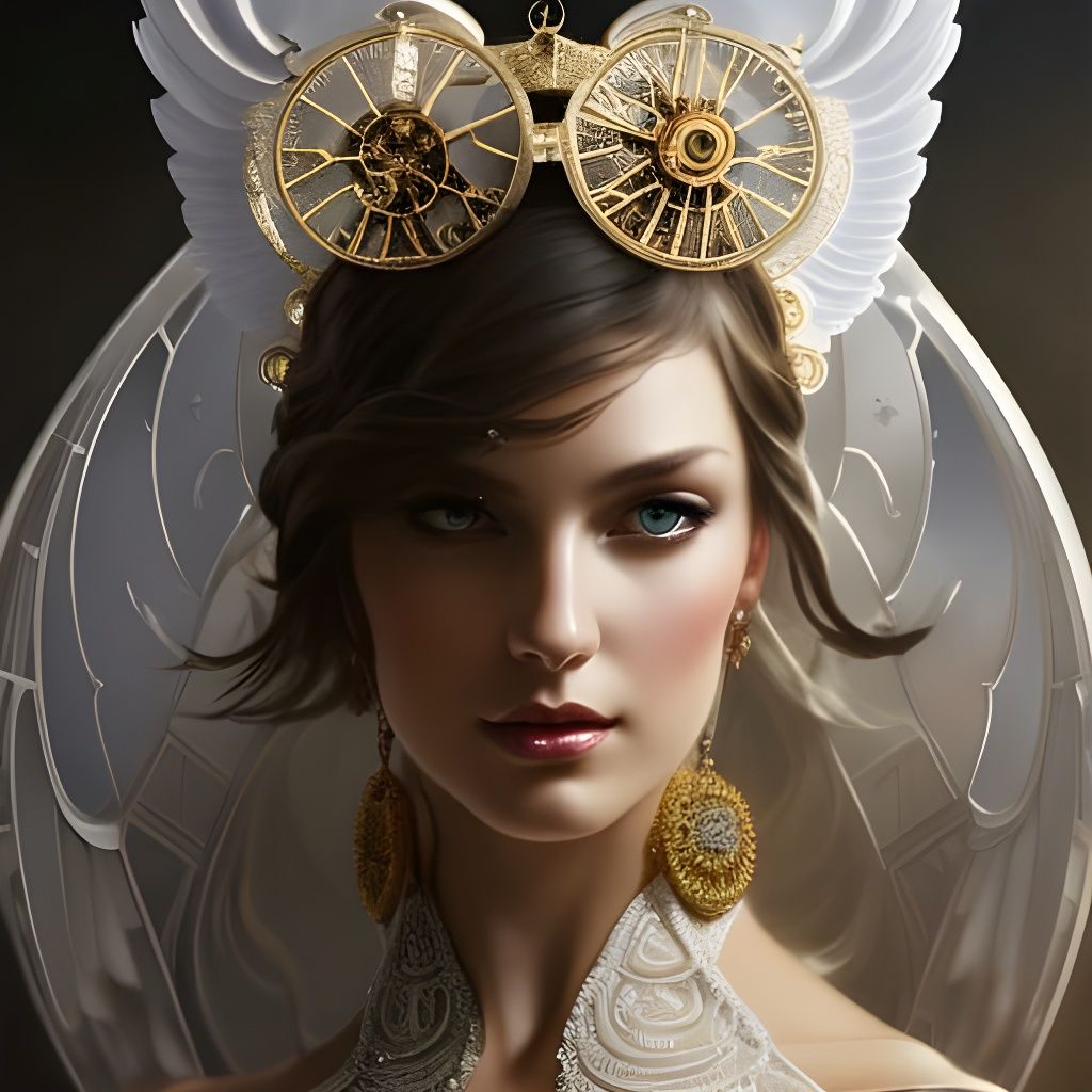 ANGELS - Gold Steampunk - AI Generated Artwork - NightCafe Creator