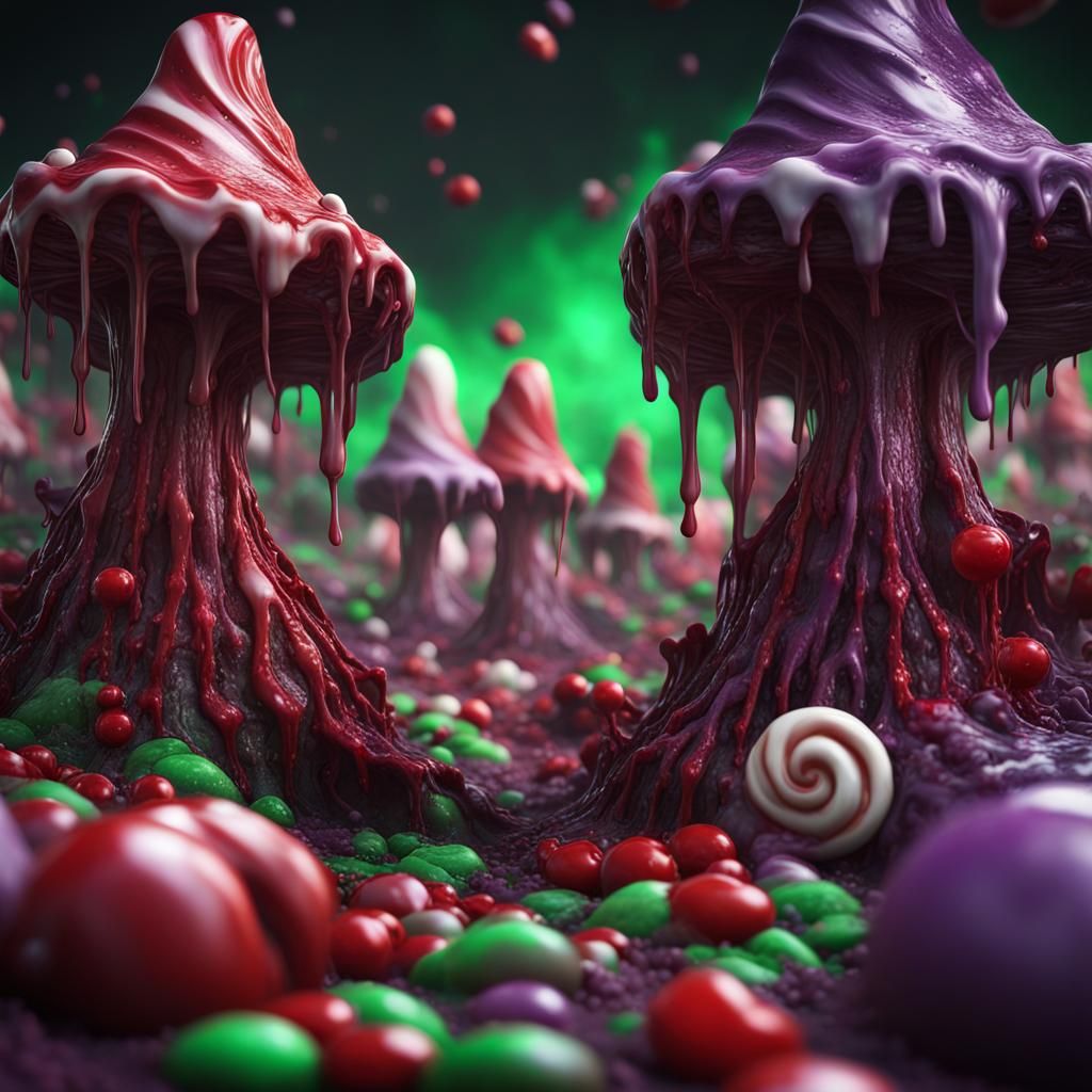 The Dark Side of Candyland 1 - AI Generated Artwork - NightCafe Creator