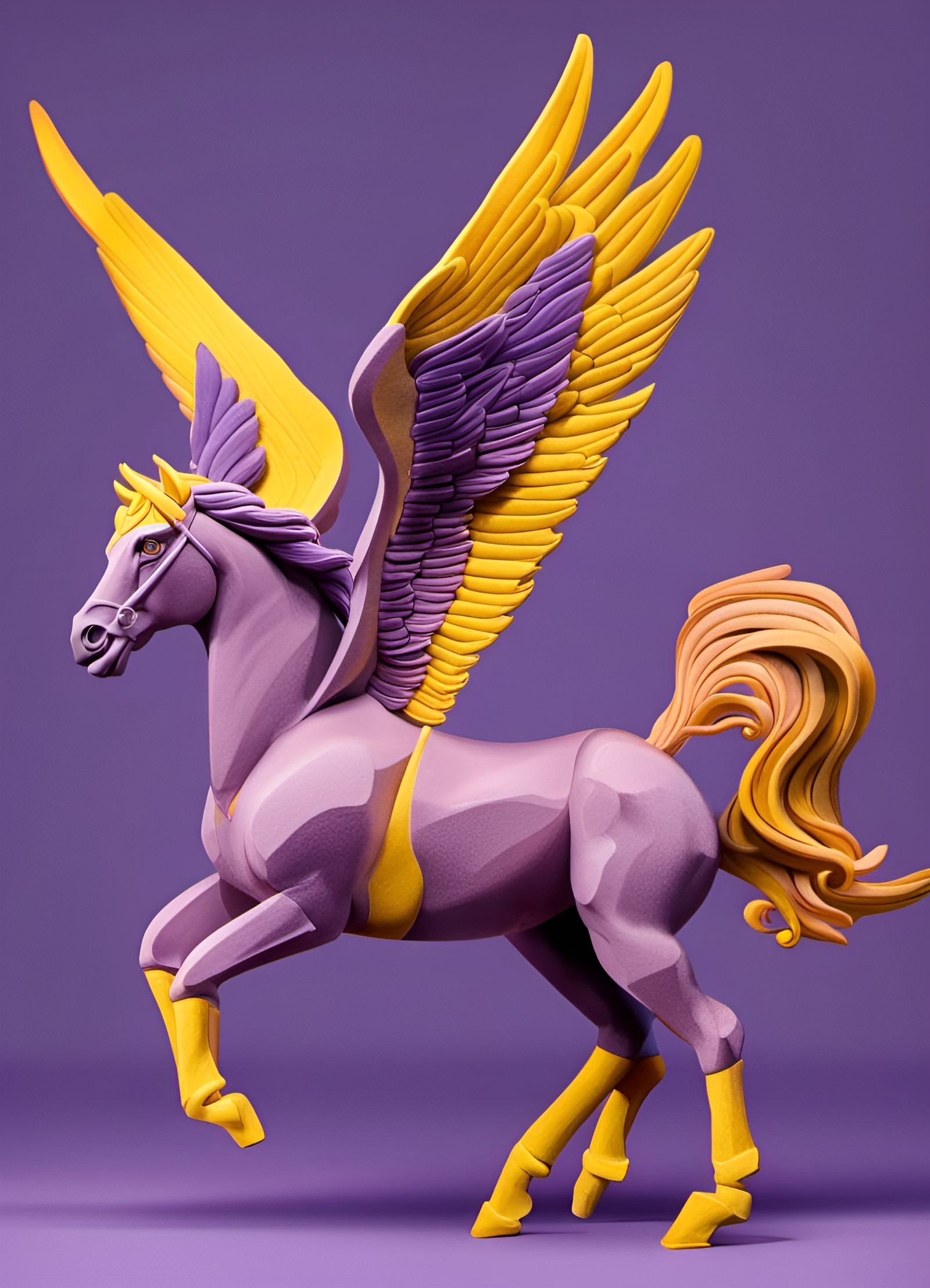 🌟🌛🦄Purple Pegasus🦄 🌛🌟 - AI Generated Artwork - NightCafe Creator