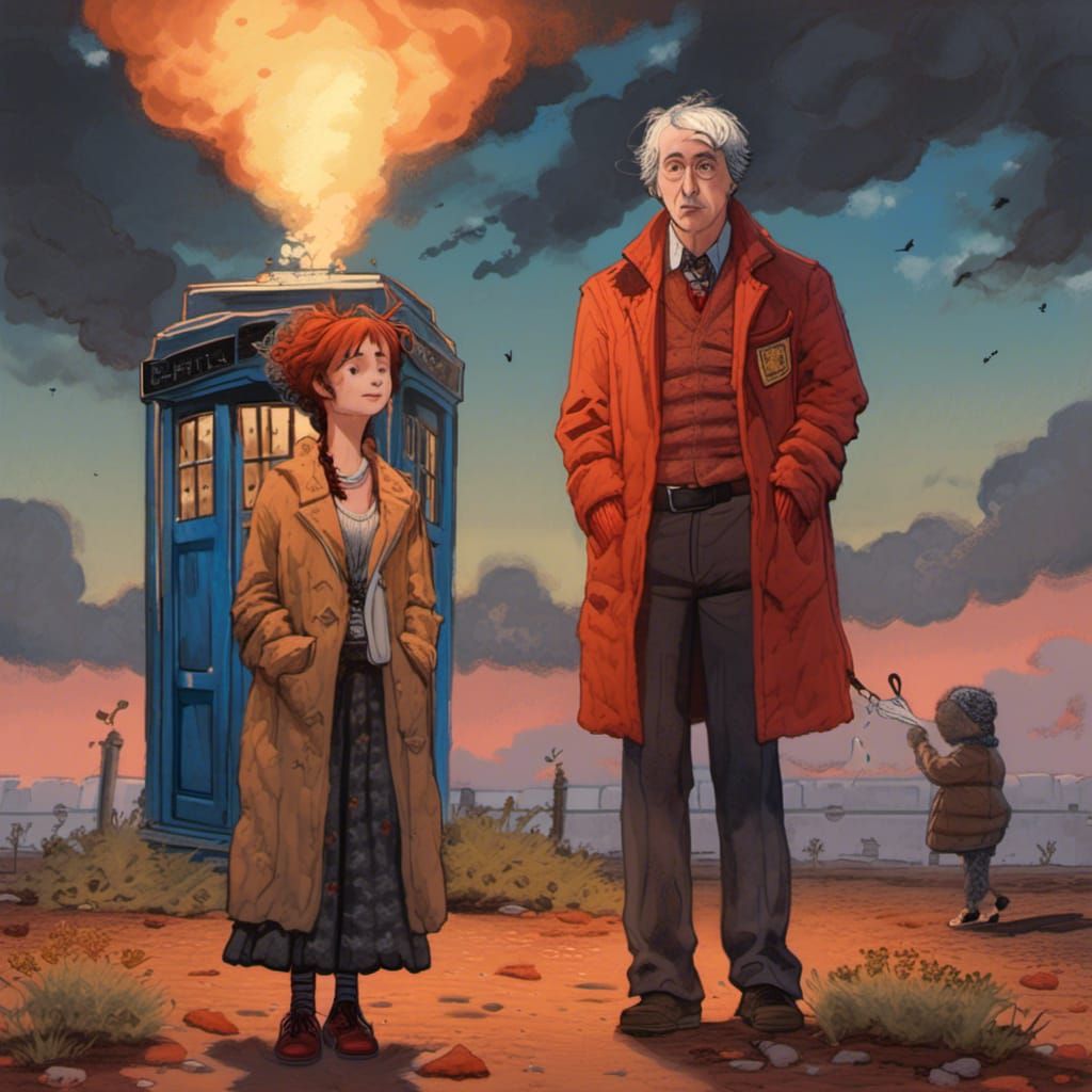 Me and Doctor Who in front of the Tardis - AI Generated Artwork ...