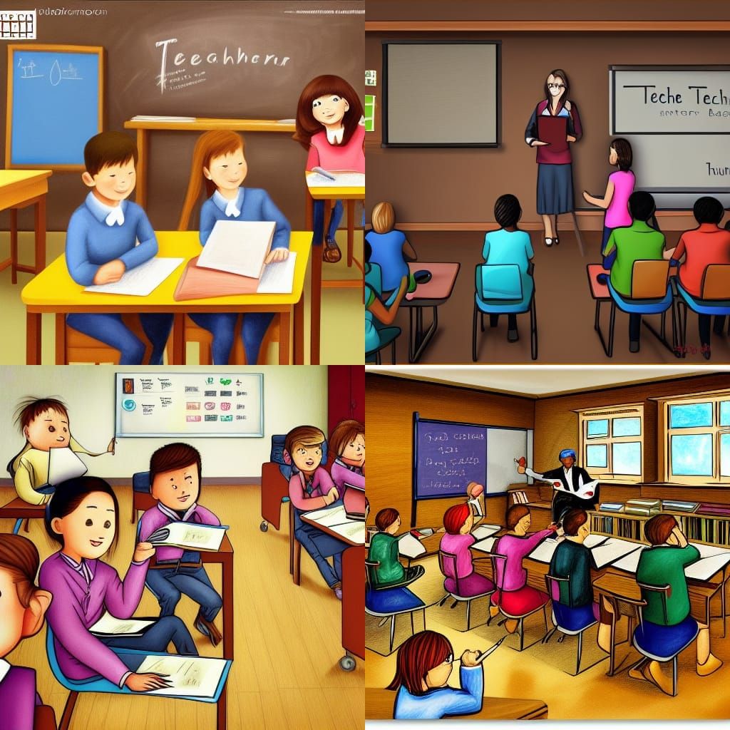 Teacher humming in classroom hd trending on art station detailed - AI ...