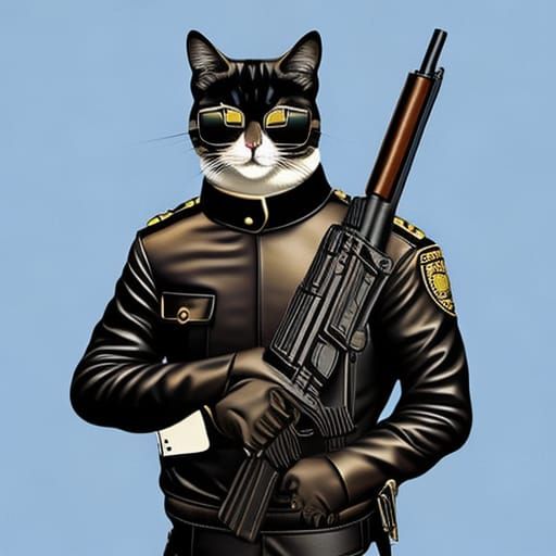 Police cat - AI Generated Artwork - NightCafe Creator