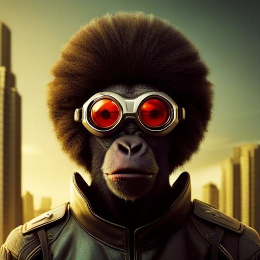 Afro Monkey 01 - AI Generated Artwork - NightCafe Creator
