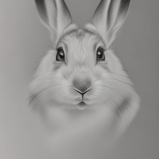 Pencil portrait of a rabbit - AI Generated Artwork - NightCafe Creator