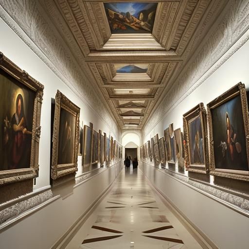 Museum hallway II - AI Generated Artwork - NightCafe Creator