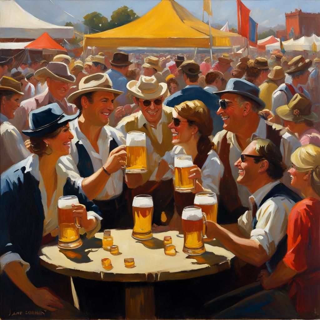 Pints with mates - AI Generated Artwork - NightCafe Creator