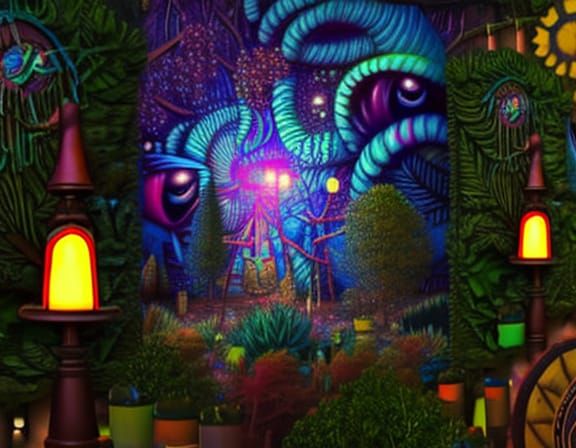 Night Scene Photograph, high P.O.V. CMYK 3D 4K DMT TRIADIC SHOCK color ...