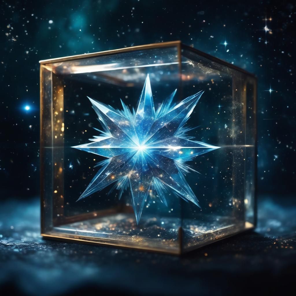 an exploding star within a crystal box - AI Generated Artwork - NightCafe Creator