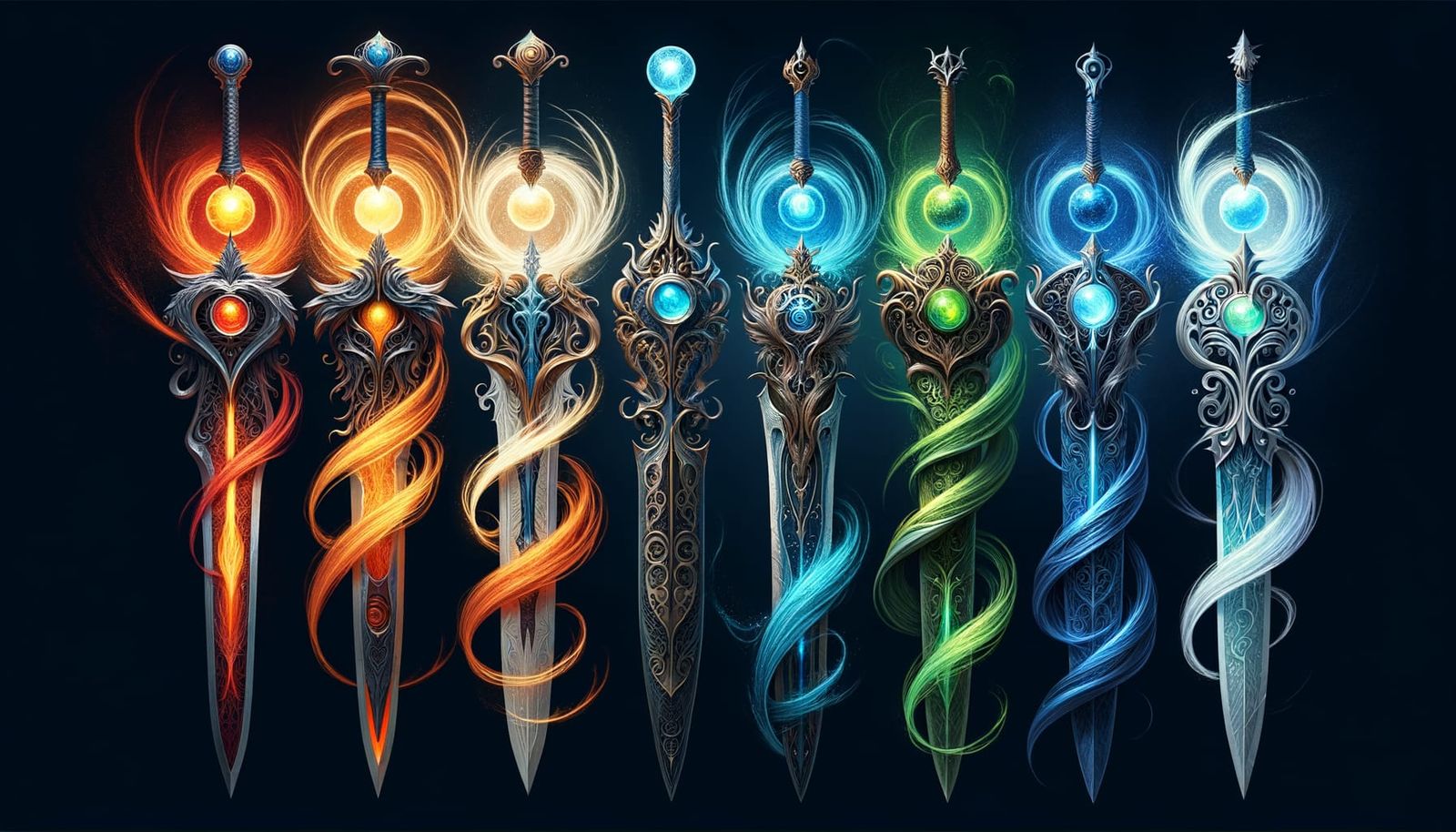 The Eight Elemental Blades - Swords of the Elements in Fant...