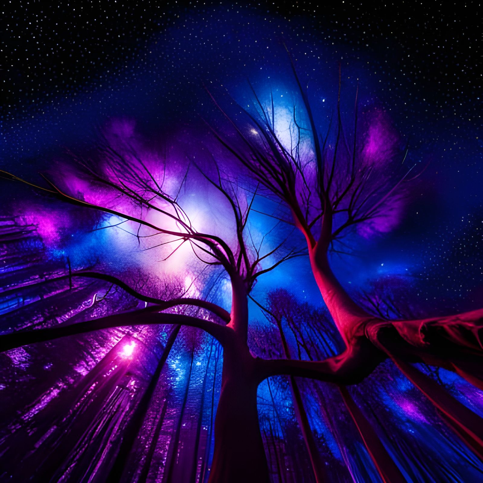 Galaxy Forest 4 - AI Generated Artwork - NightCafe Creator