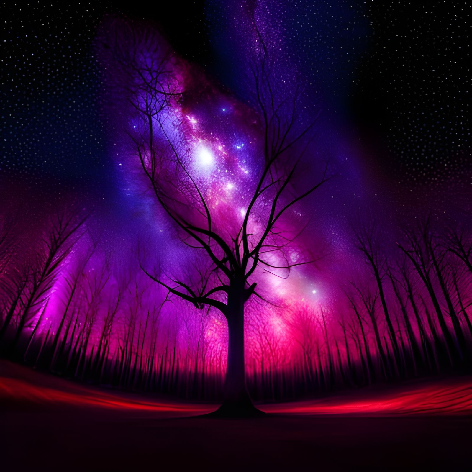 Galaxy Forest 2 - AI Generated Artwork - NightCafe Creator
