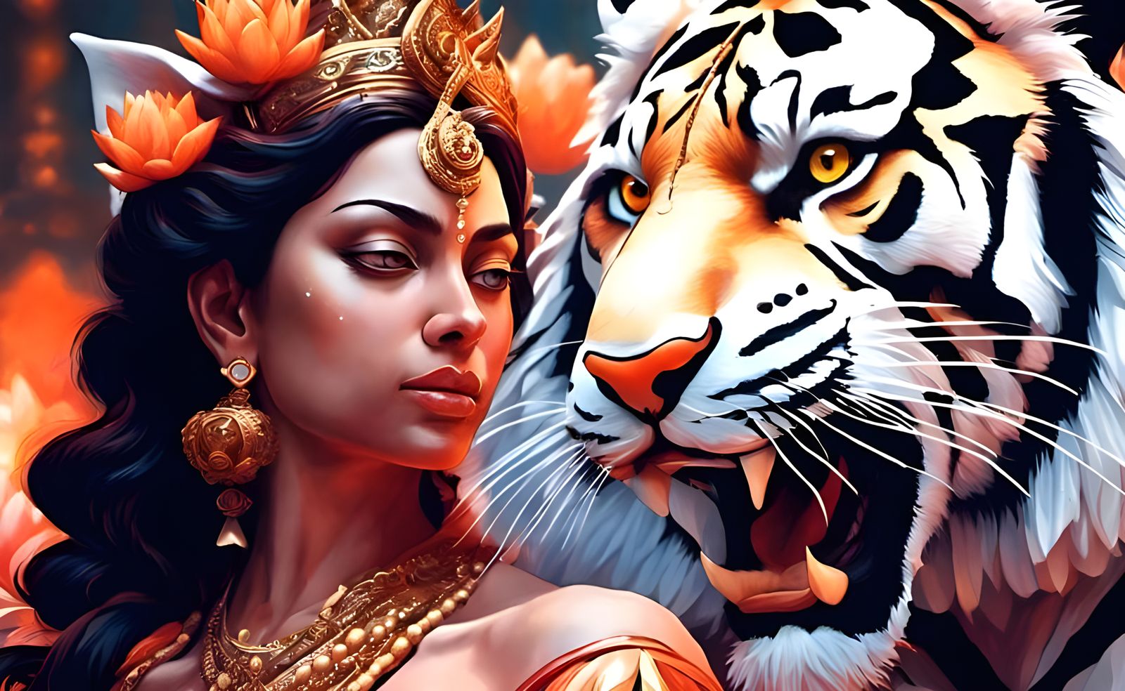 Durga on Holiday - AI Generated Artwork - NightCafe Creator