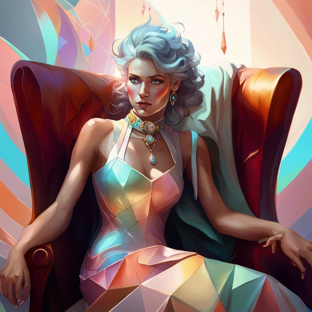 A lady sitting - AI Generated Artwork - NightCafe Creator