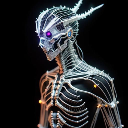 Detailed Horror Ghost Wraith Bone Wendigo Made of Maximalist Complex ...