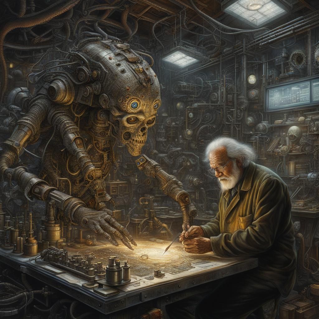a mad engineer's workshop - AI Generated Artwork - NightCafe Creator