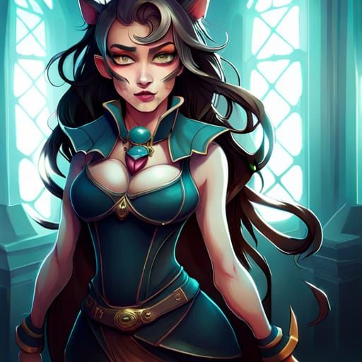 Mage Cat girl - AI Generated Artwork - NightCafe Creator