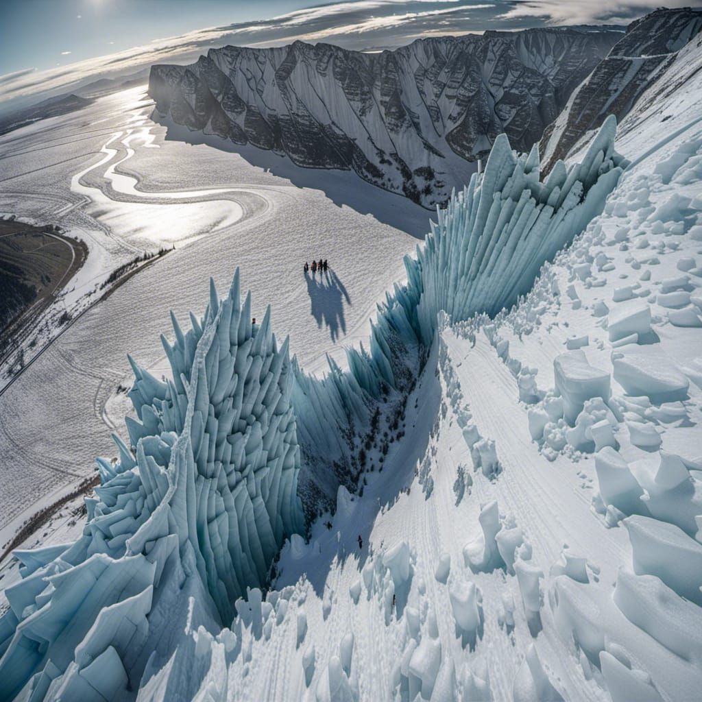 Icy overlook - AI Generated Artwork - NightCafe Creator