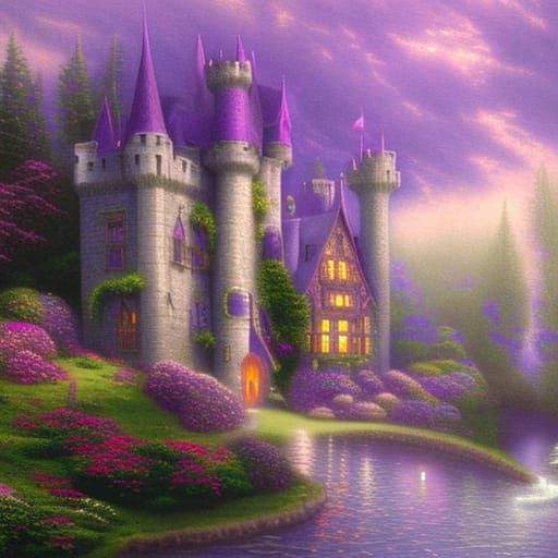 Fantastical Purple Castle - AI Generated Artwork - NightCafe Creator