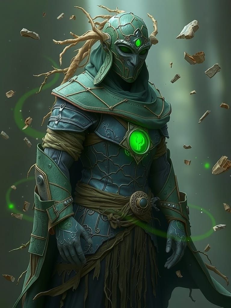 Druidic Armor - Ancient Forest Warrior in Mystical Armor