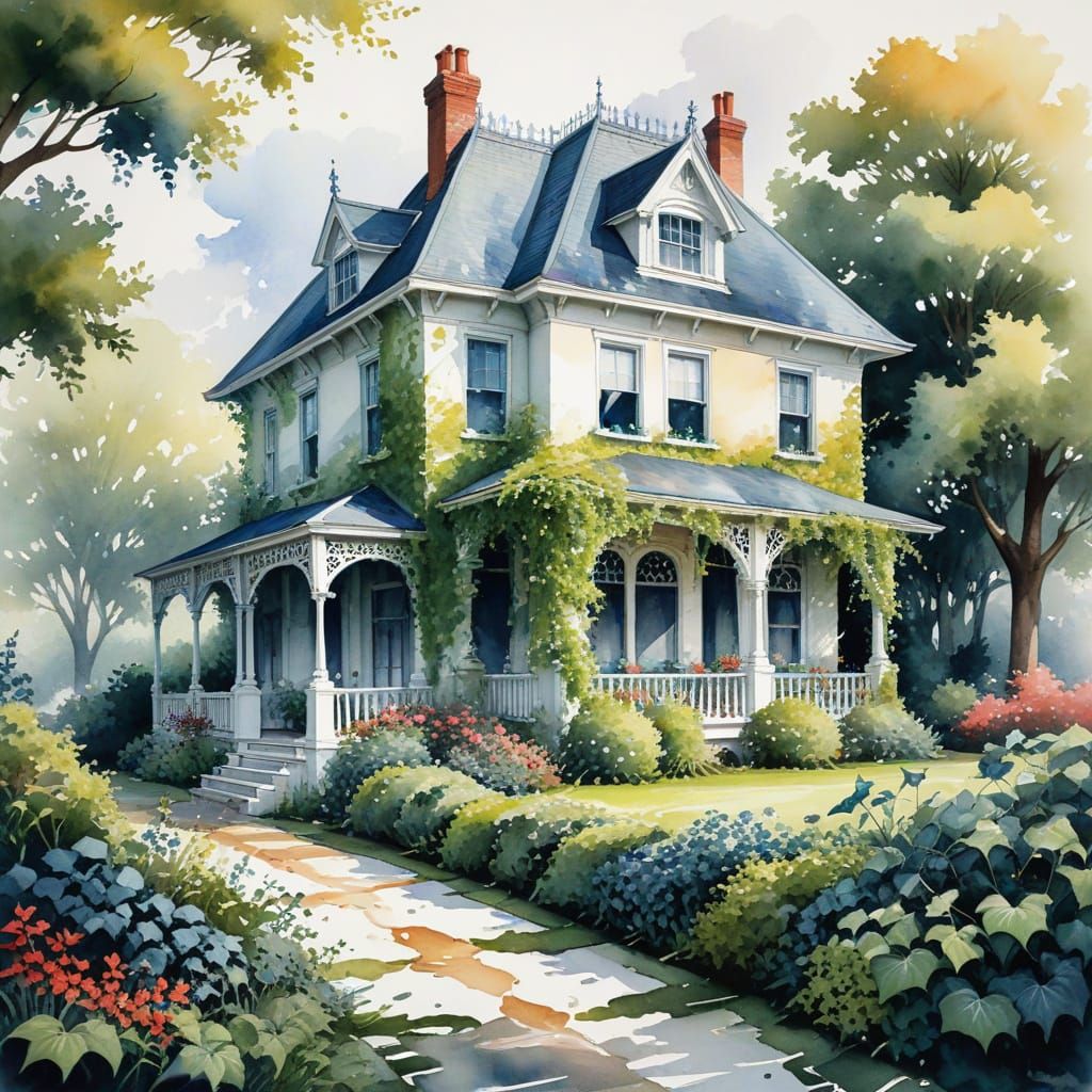 Victorian Charmer - Whimsical Victorian Cottage in Stylized ...