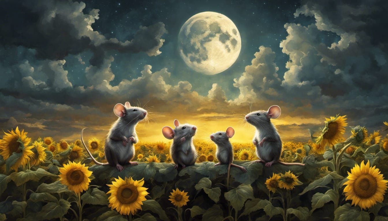 4 not so blind rats - AI Generated Artwork - NightCafe Creator