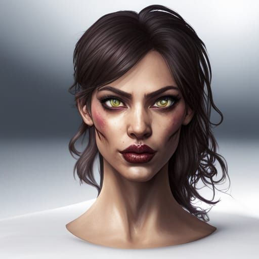 a beutiful green eyed olive skinned italian looking female vampire - AI ...