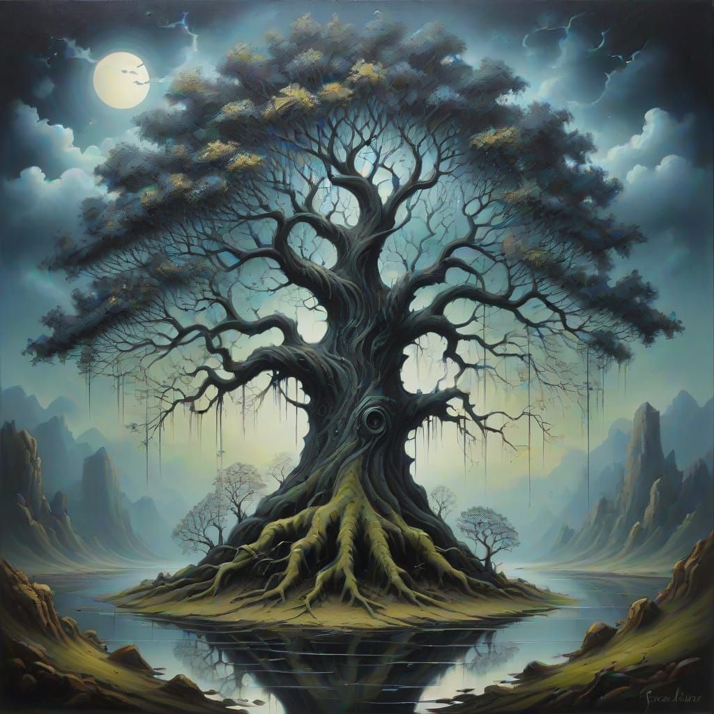 Dark Manipulative Surrealism, Tree, Mysterious, Enchanting, Ethereal ...