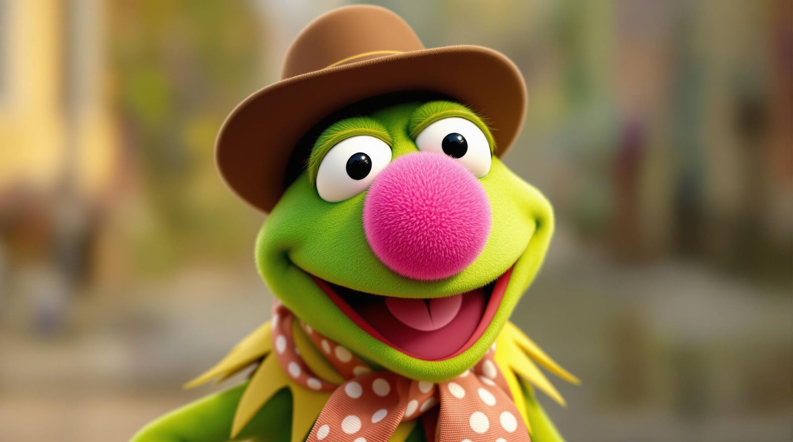 Fozplay Cosplay - Kermit Fozzie Bear Cartoon Portrait in Hap...