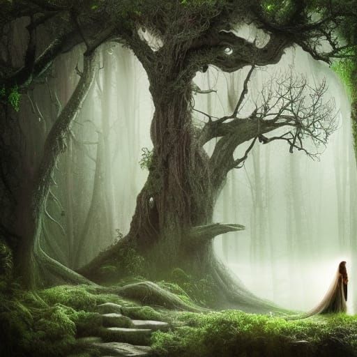 Ancient tree. - AI Generated Artwork - NightCafe Creator