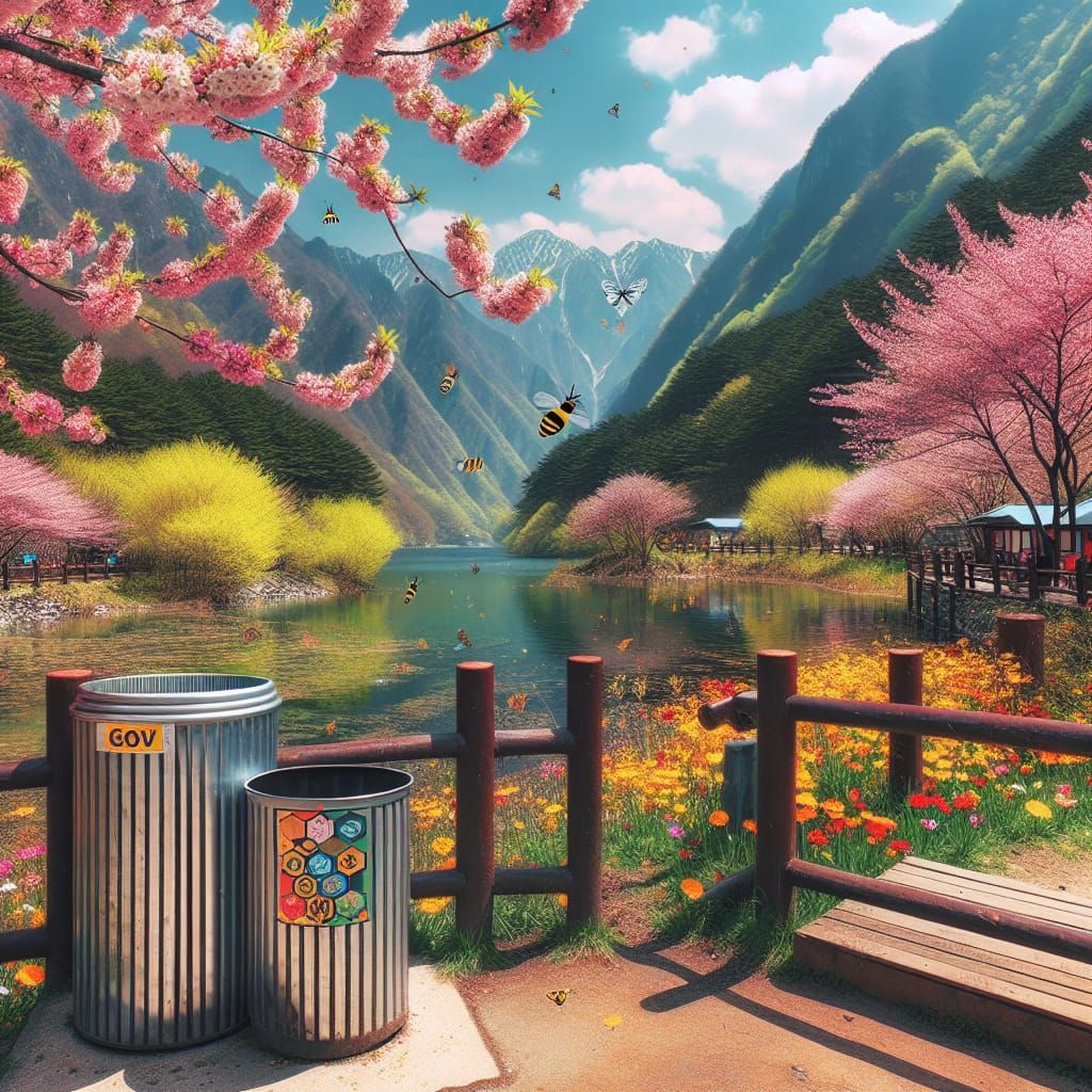 A trash can for the greedy garbage will build a beautiful world - AI ...