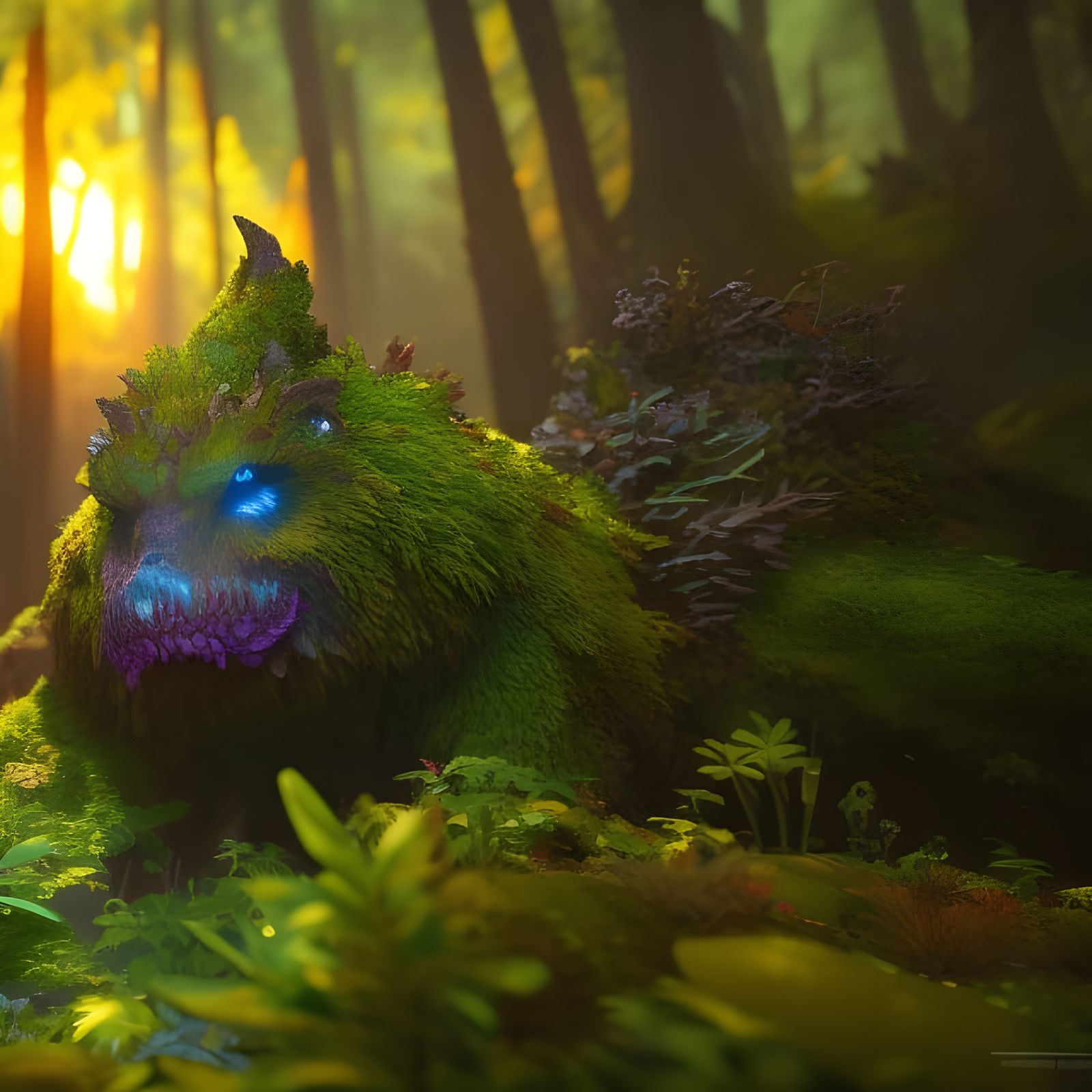 Alien forest sloth - AI Generated Artwork - NightCafe Creator