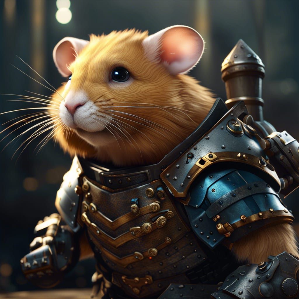tactical hamster in armor - AI Generated Artwork - NightCafe Creator