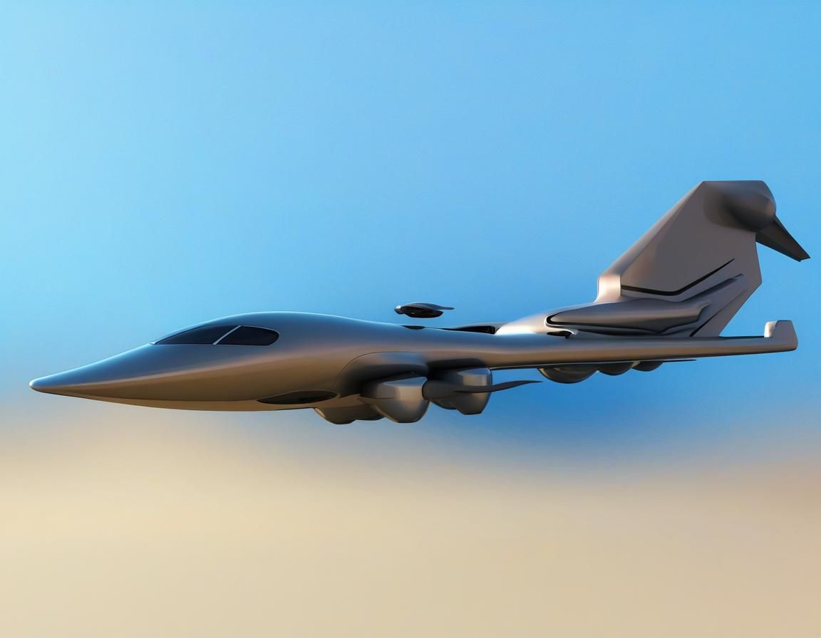 Futuristic VTOL Private Jet - AI Generated Artwork - NightCafe Creator