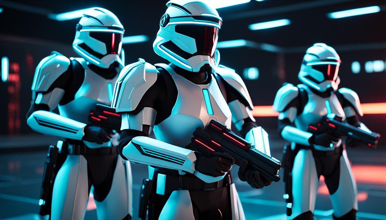 Tron styled phase 2 clone troopers - AI Generated Artwork - NightCafe ...