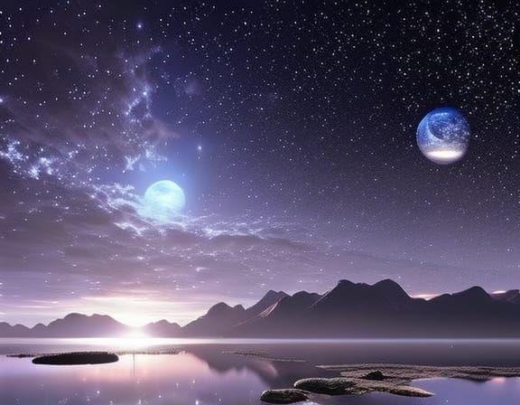 Water starscape!!! - AI Generated Artwork - NightCafe Creator