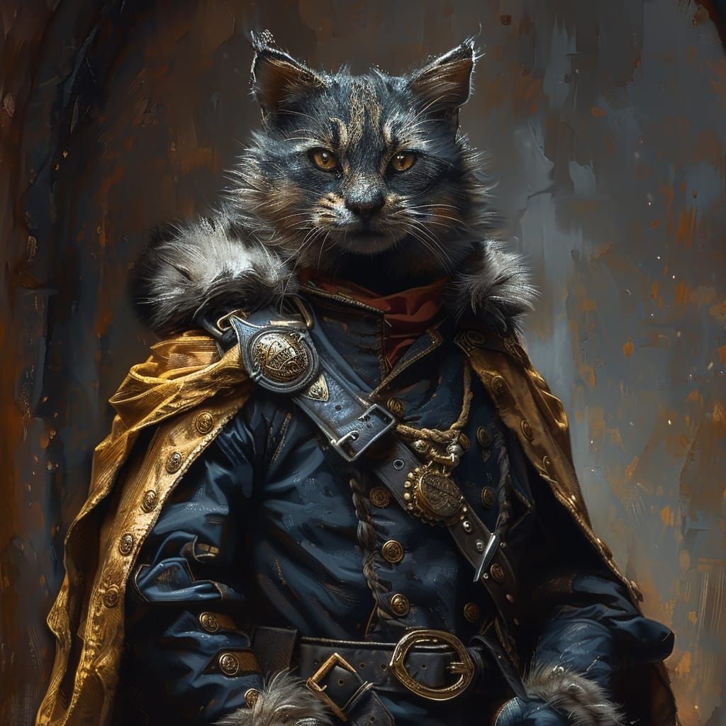 Regal Commander: The Feline Admiral - AI Generated Artwork - NightCafe ...