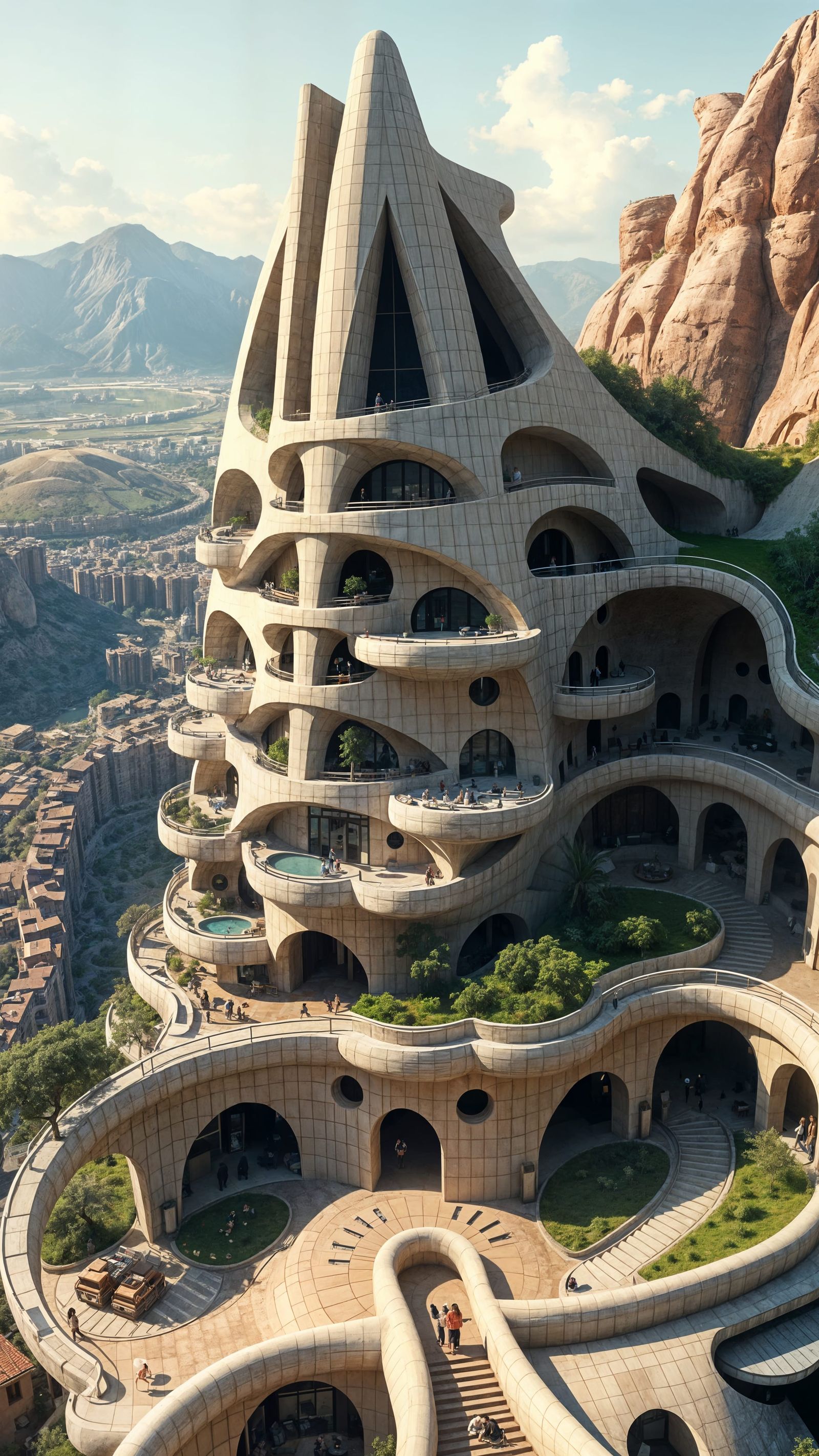 A eco-friendly resort designed by a vision of a fusion of the human and ...
