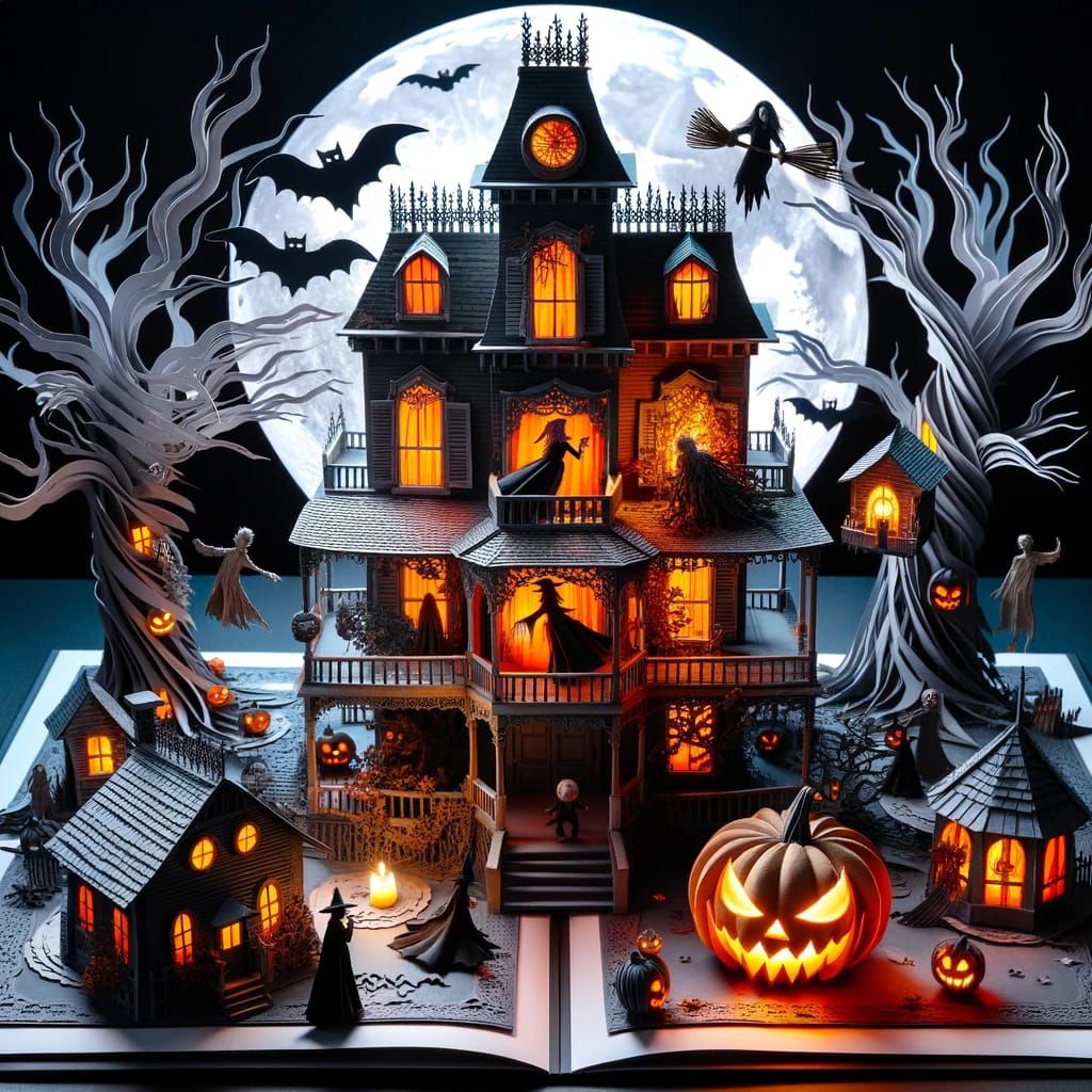 Halloween Pop-up Book 3 - AI Generated Artwork - NightCafe Creator