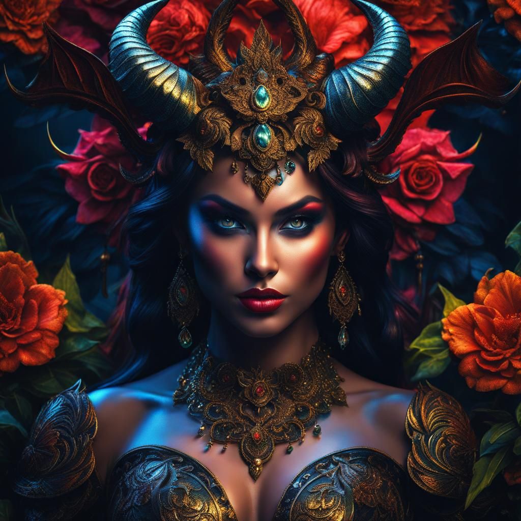 female demon - AI Generated Artwork - NightCafe Creator