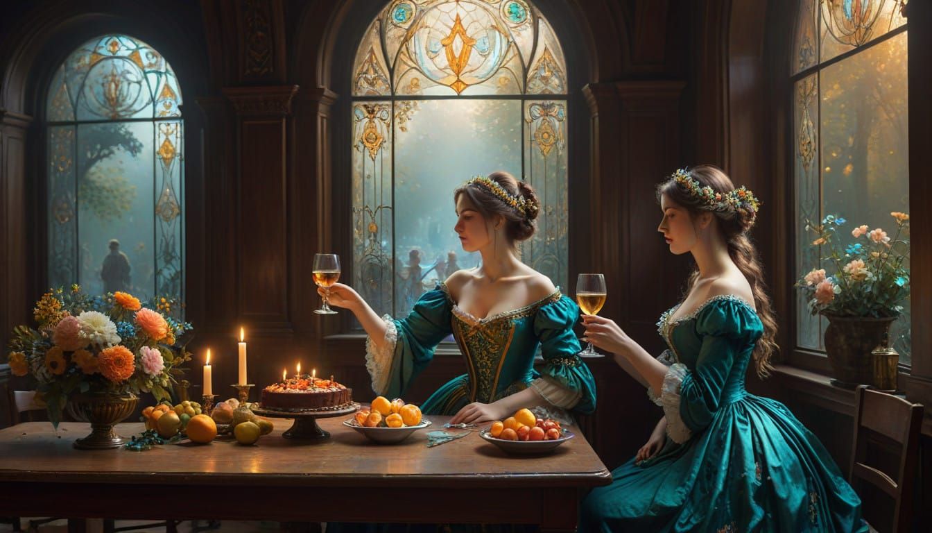 2. A toast to Countess Emily and Lady Susan