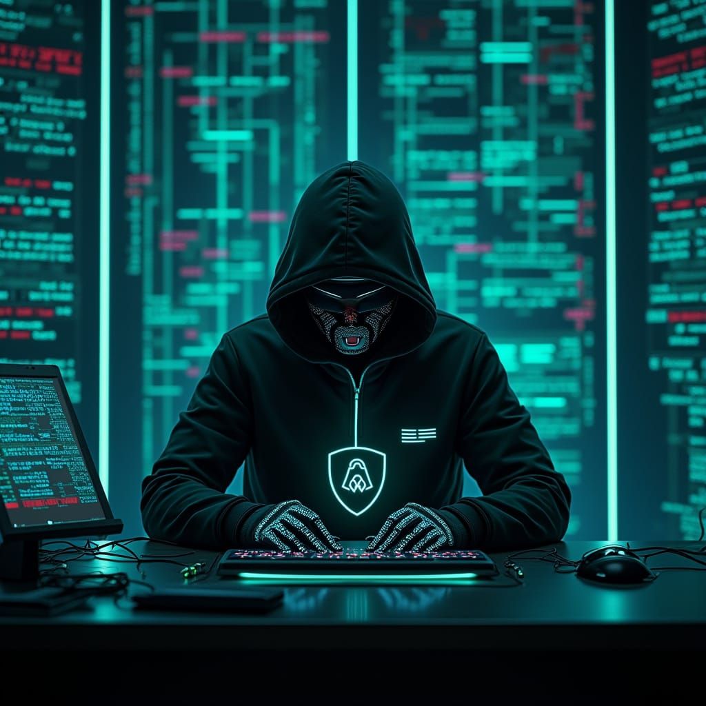 Cyberlord Omonu: Legendary Hacker in Futuristic Cy... - AI Art