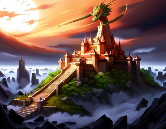 Shenron tower - AI Generated Artwork - NightCafe Creator