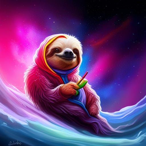 Stoner Sloth 10 - AI Generated Artwork - NightCafe Creator