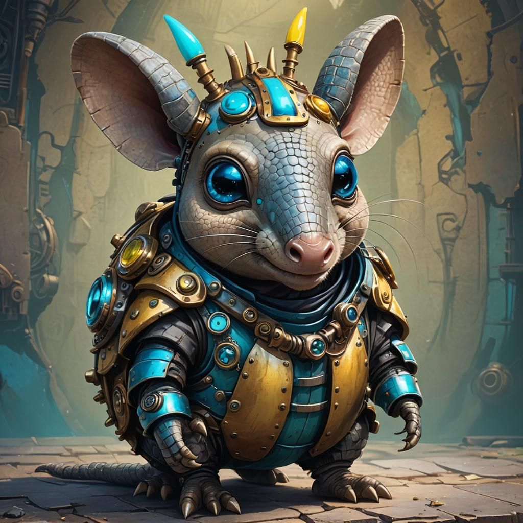 Armadillo Warrior - AI Generated Artwork - NightCafe Creator